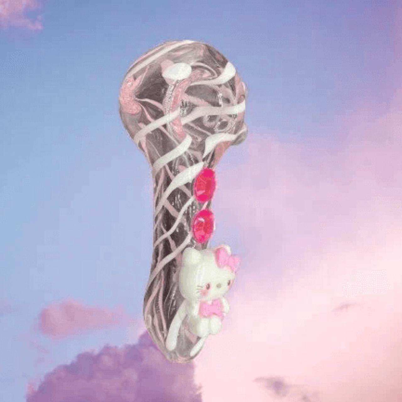 Cute Kitty Glass Pipe - 4 Inch Pipe - Kawaii Style -... - Depop