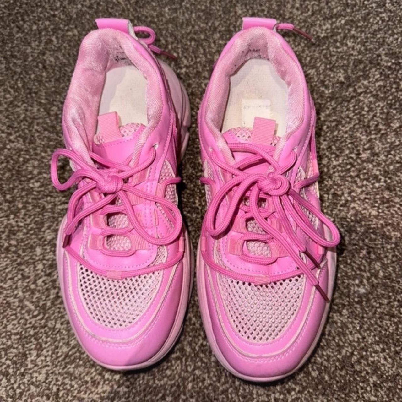 Really cute pink trainers - have been worn but still... - Depop