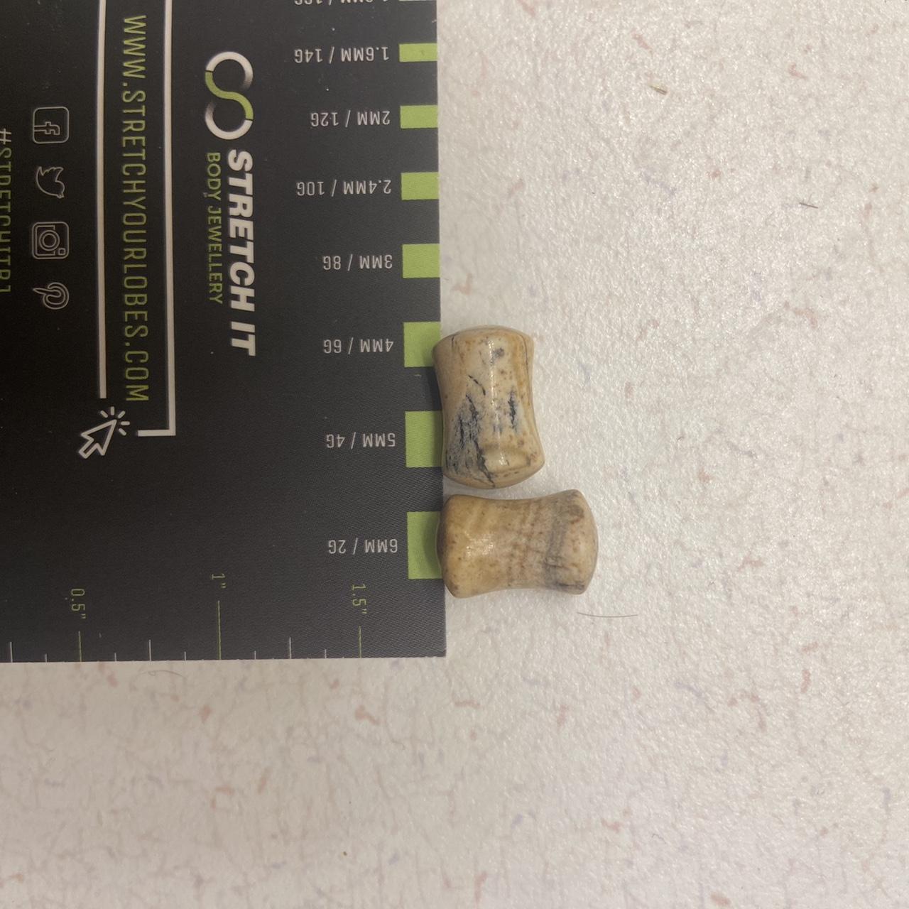 Body Art Forms natural stone taper plugs Size... - Depop