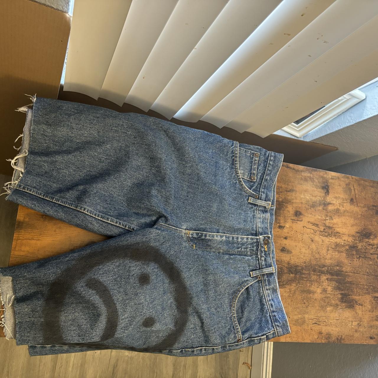 Size 35 Jorts They were jeans but I cut them they... - Depop