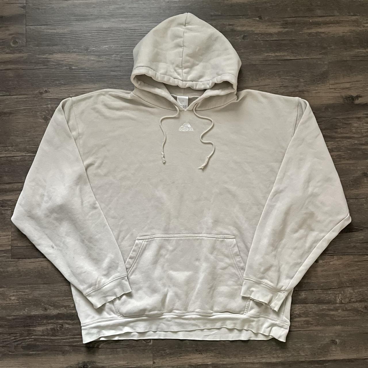 Adidas Men's Cream Hoodie | Depop