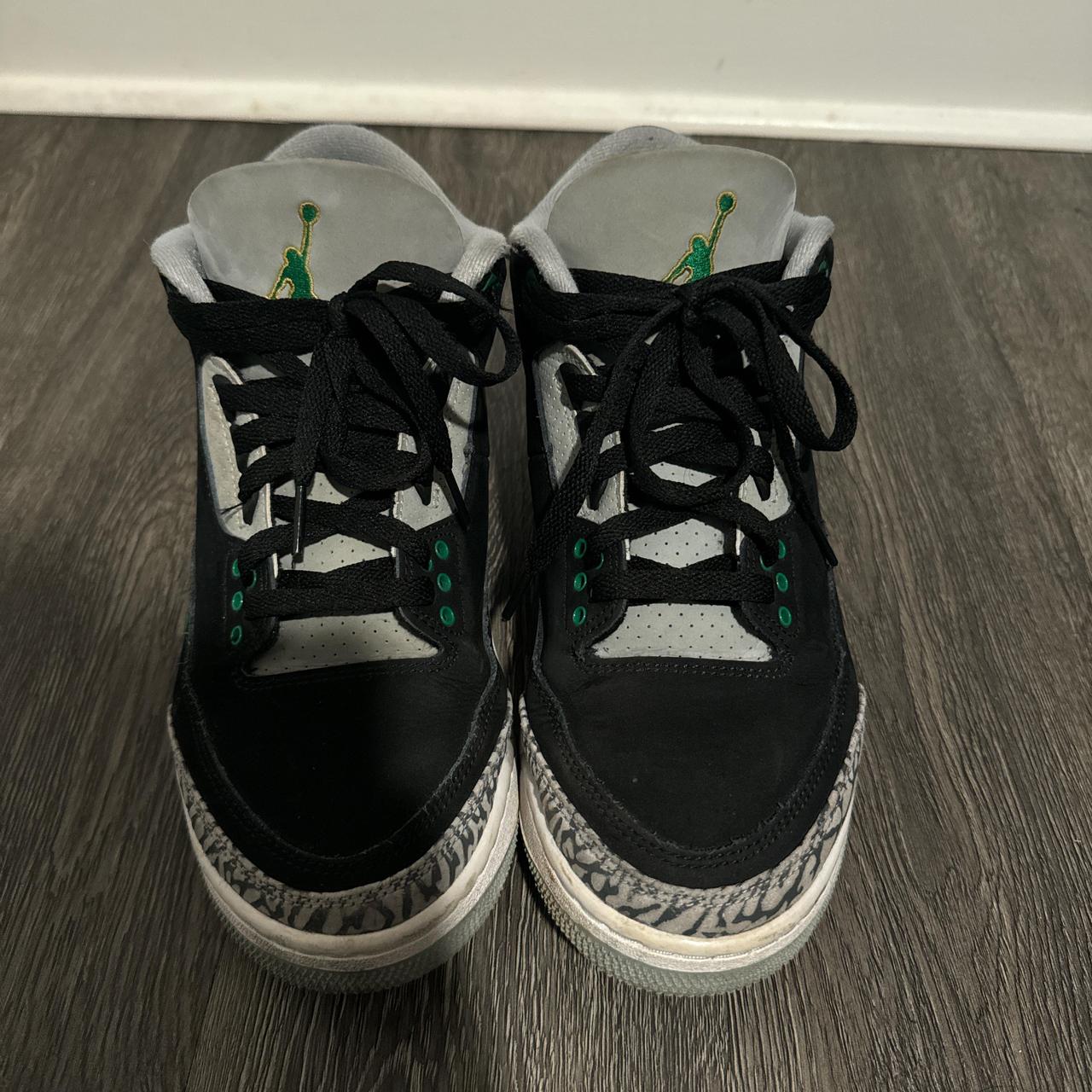 Jordan 3s pine green condition is good worn only for... - Depop