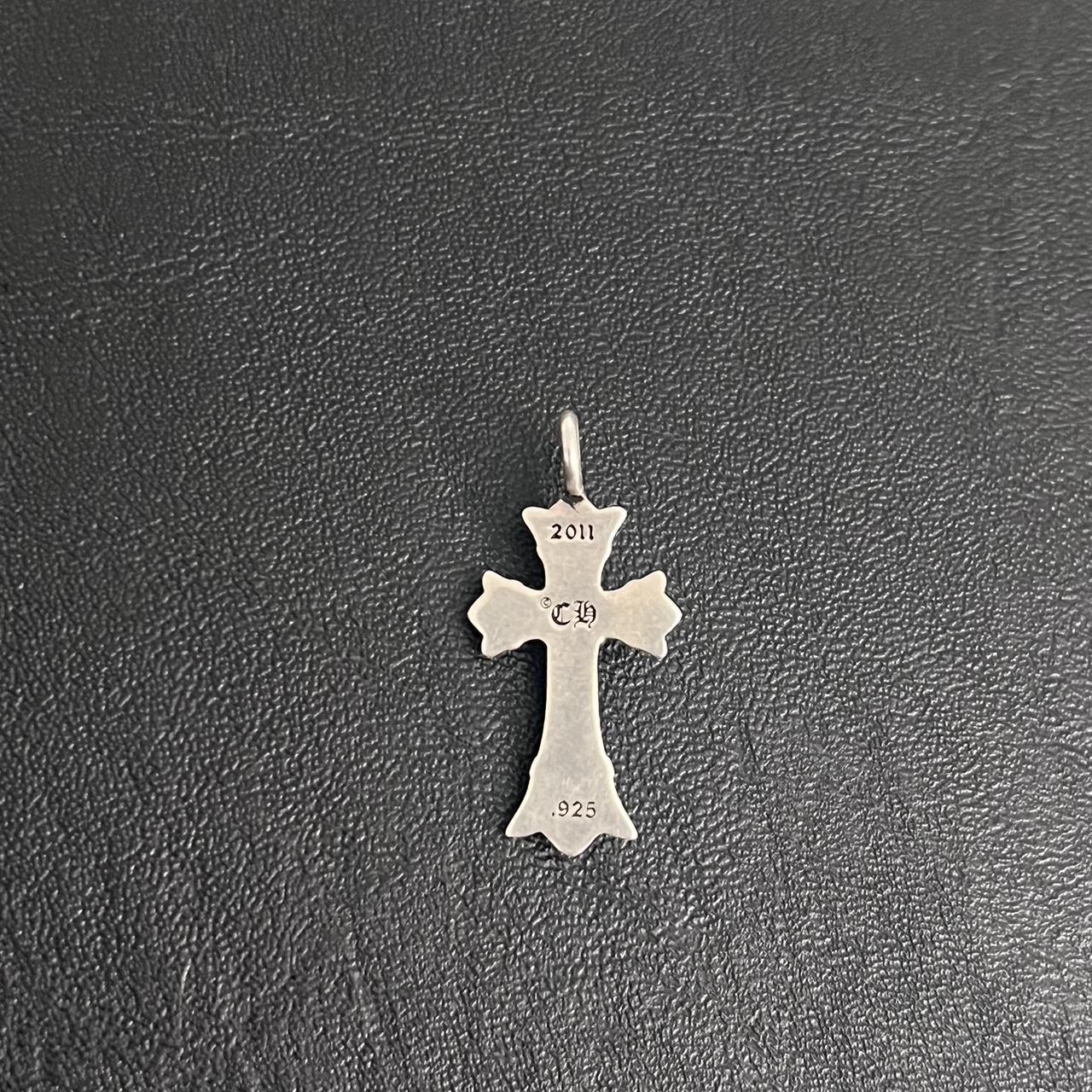 authentic chrome hearts double cross pendant 925... | Depop