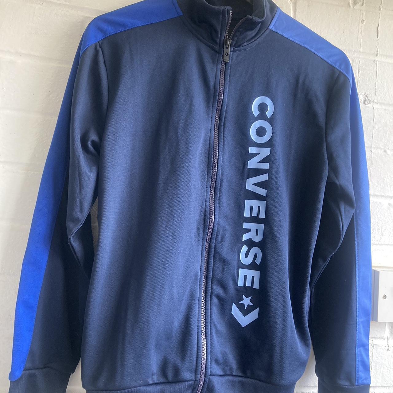 Navy brand new converse kids zipper sweatshirt. #... - Depop