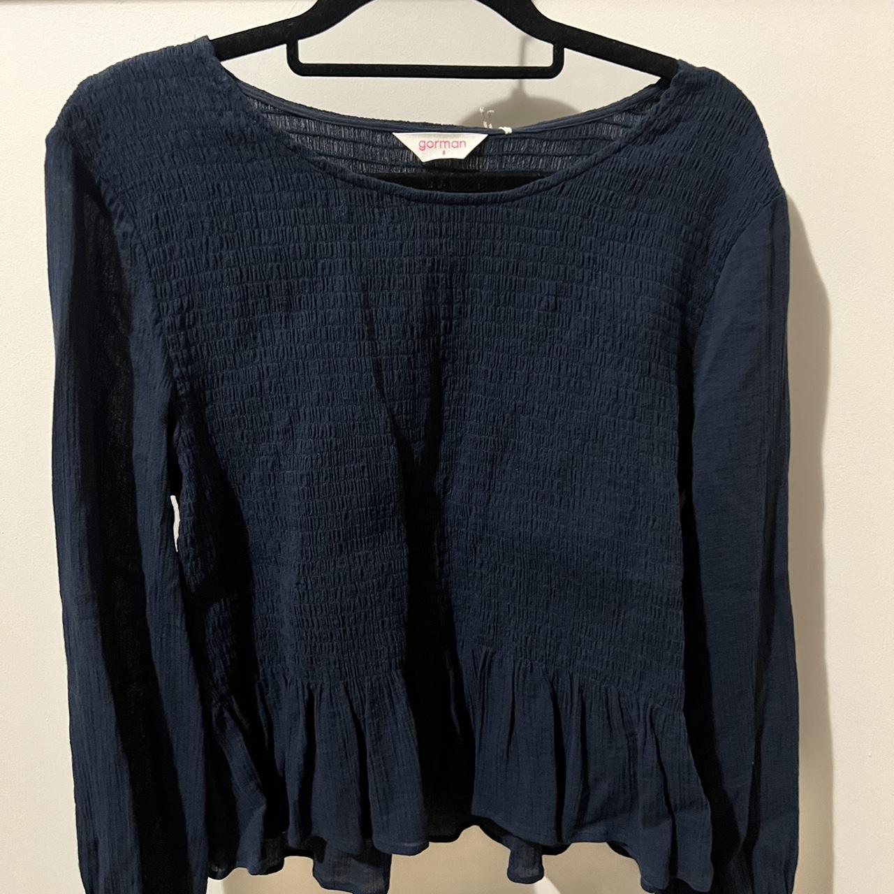 NEW Gorman size 8 navy top - Depop