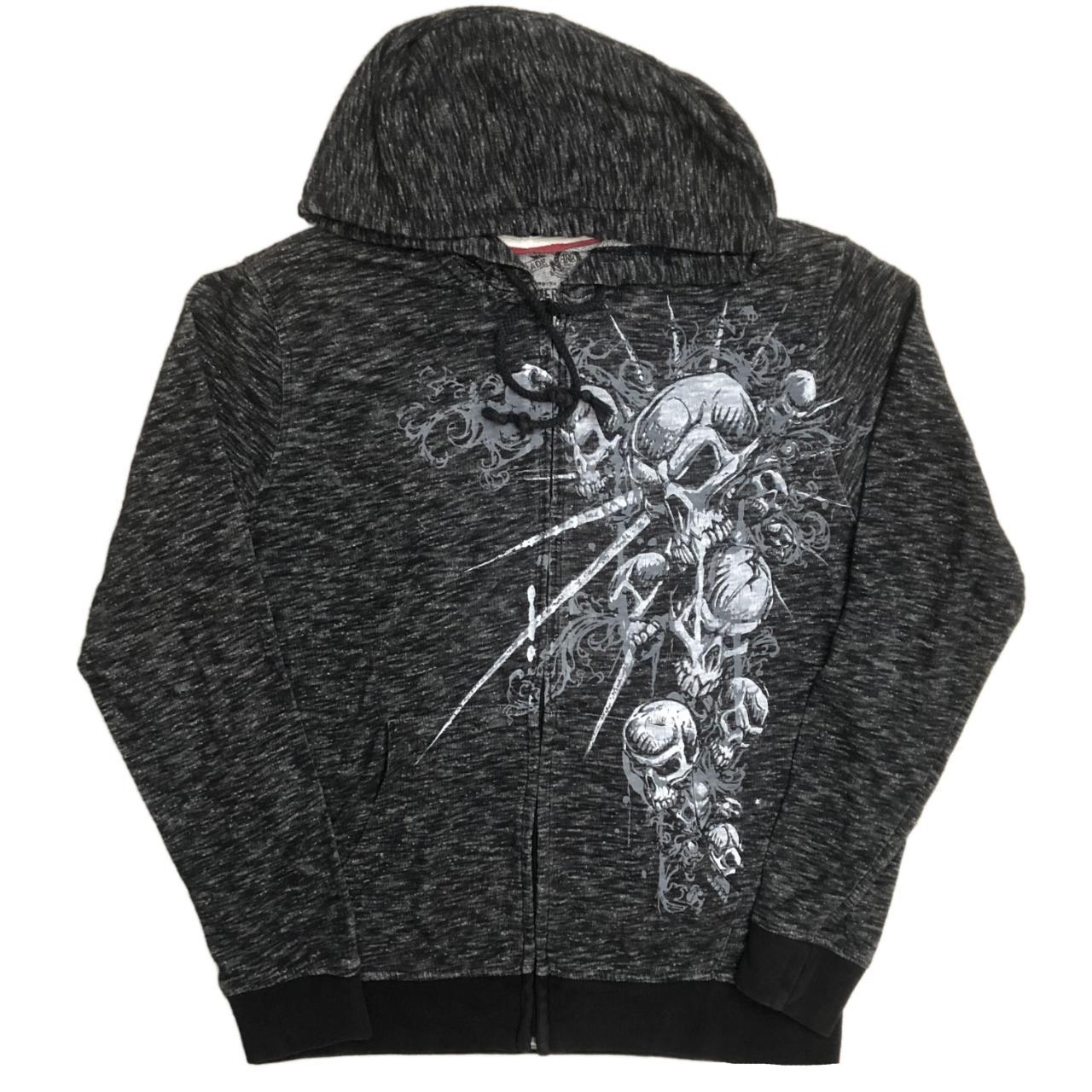 AMERICAN RAG GRUNGE STYLE ZIP UP HOODIE NO TEARS NO... | Depop