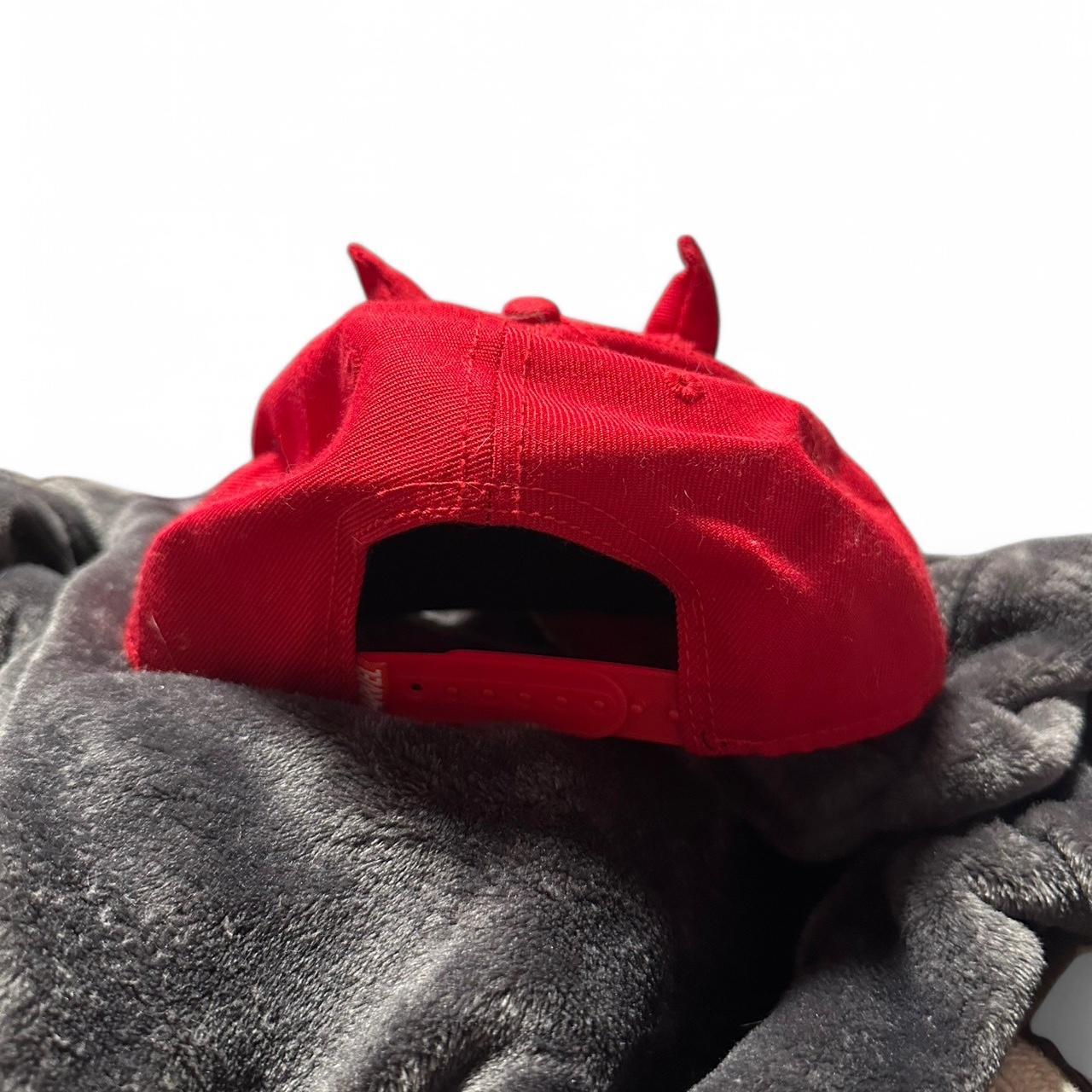 Daredevil Marvel SnapBack hat with horns detail... | Depop
