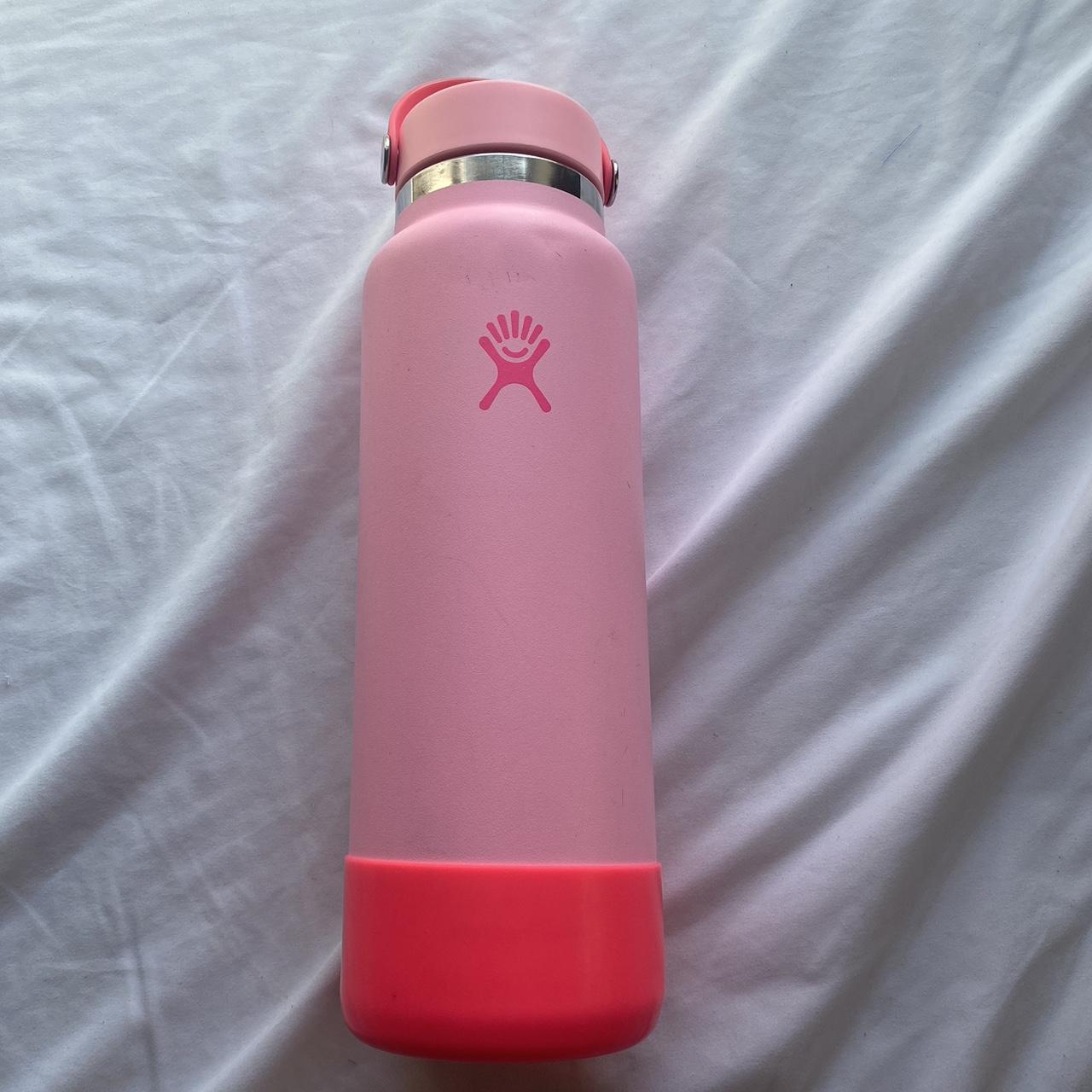 Limited edition Hydroflask pink water bottle with... - Depop