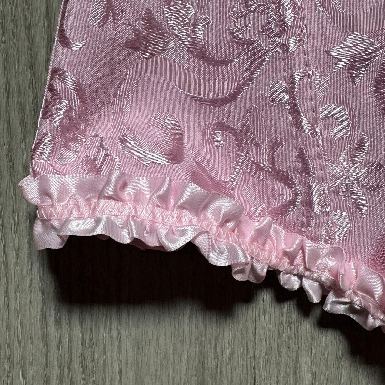 Baby Pink Corset With Ribbon Lace Up Back - Depop