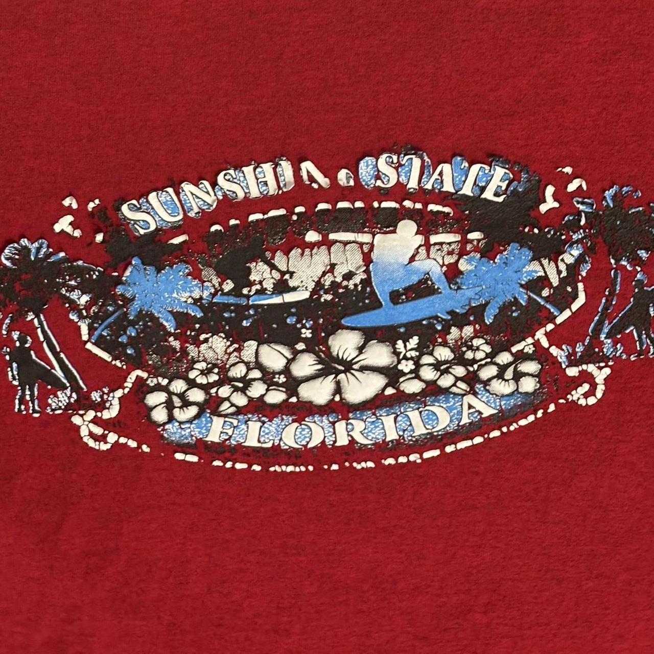 Sunshine State California Red Graphic Tee,... - Depop