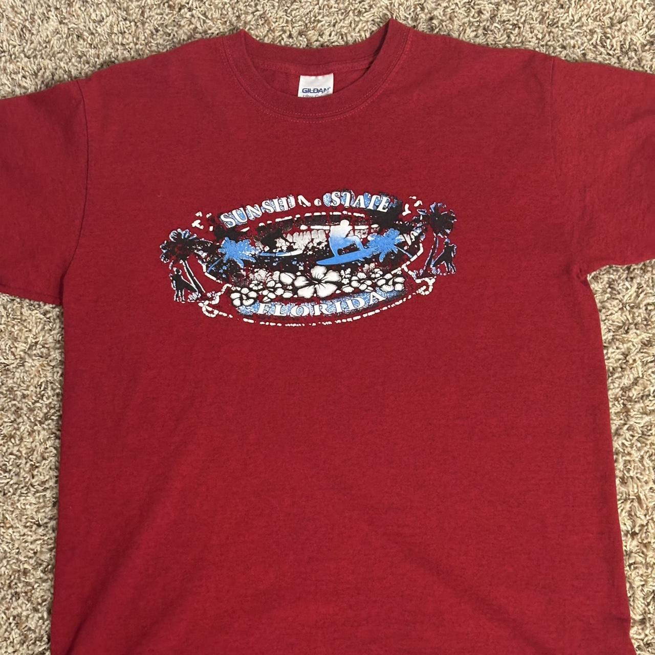 Sunshine State California Red Graphic Tee,... - Depop