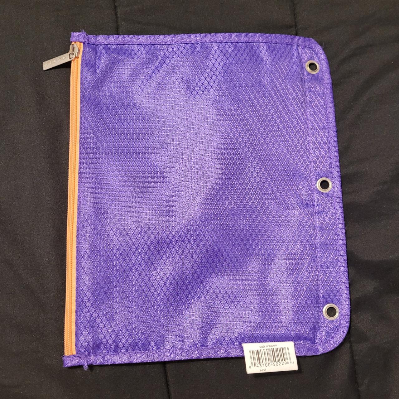 mead five star purple, orange, and silver binder... | Depop