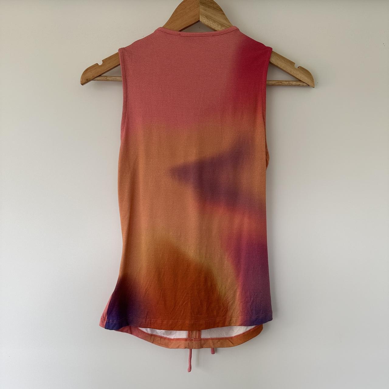 Venroy Drawstring Tank Top Ruched tie up front... - Depop