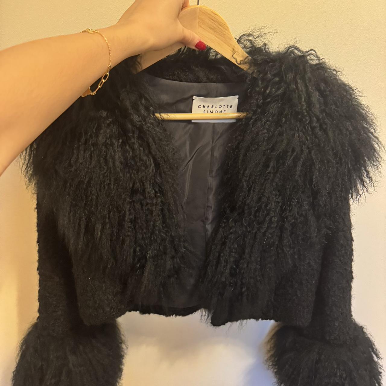 Charlotte Simone black fur jacket. Worn only once... - Depop