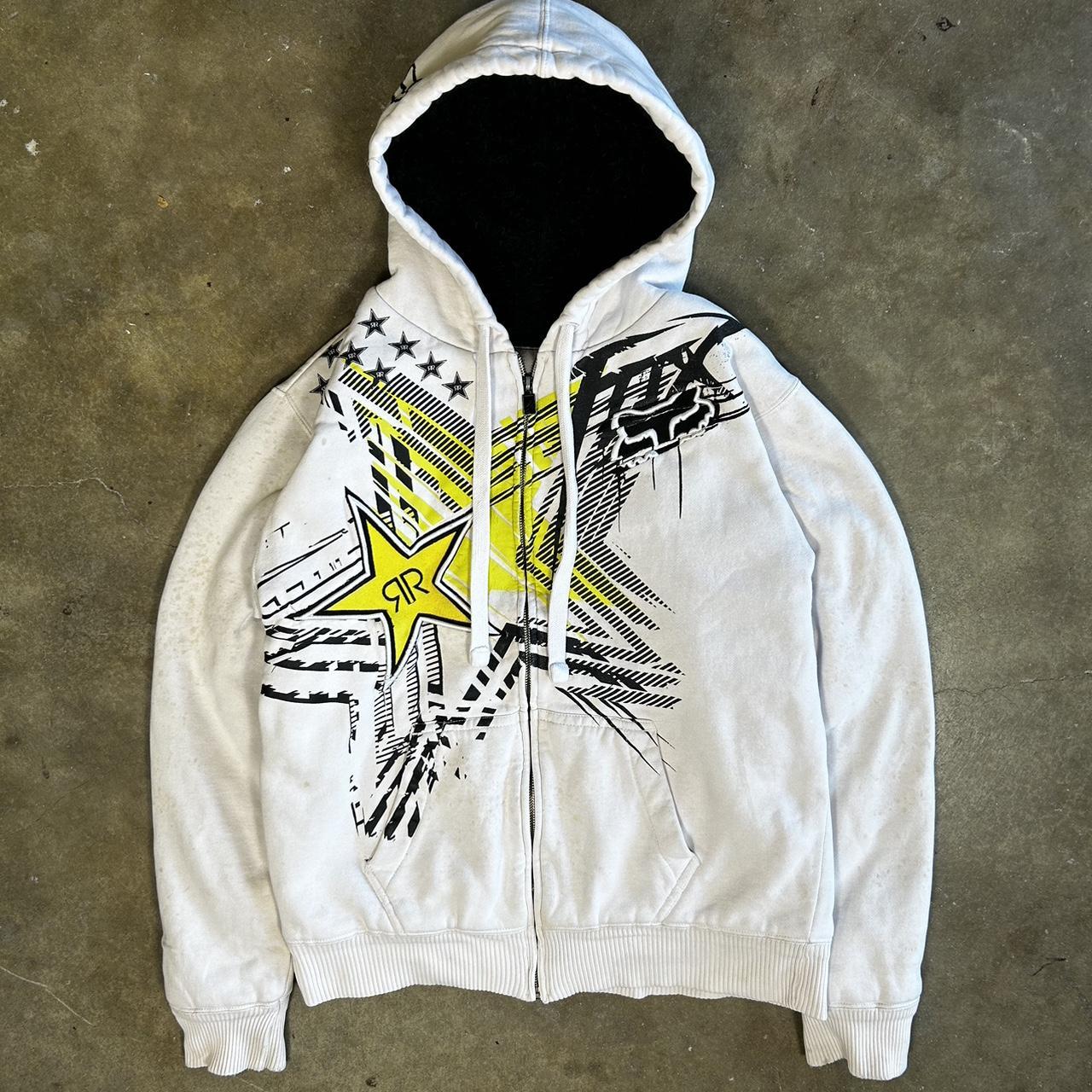 Fox Racing/Rockstar Jacket Heavy dirt stains on... - Depop