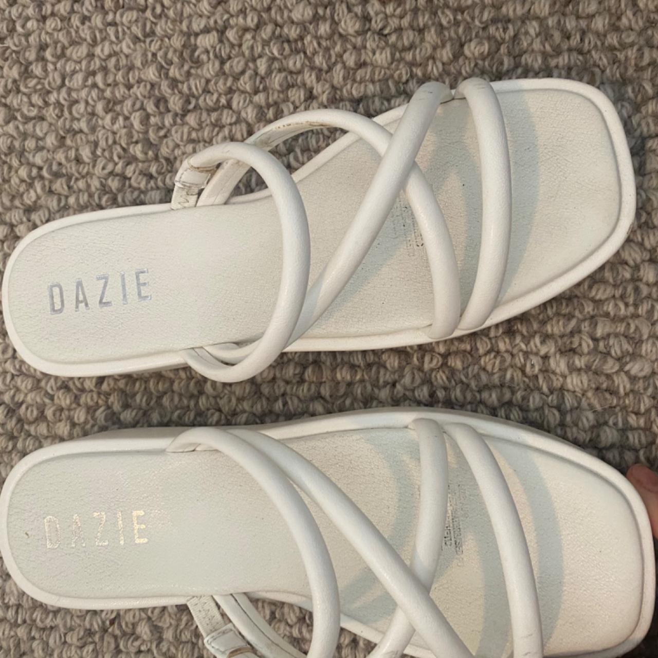 Dazie White Sandles - Depop