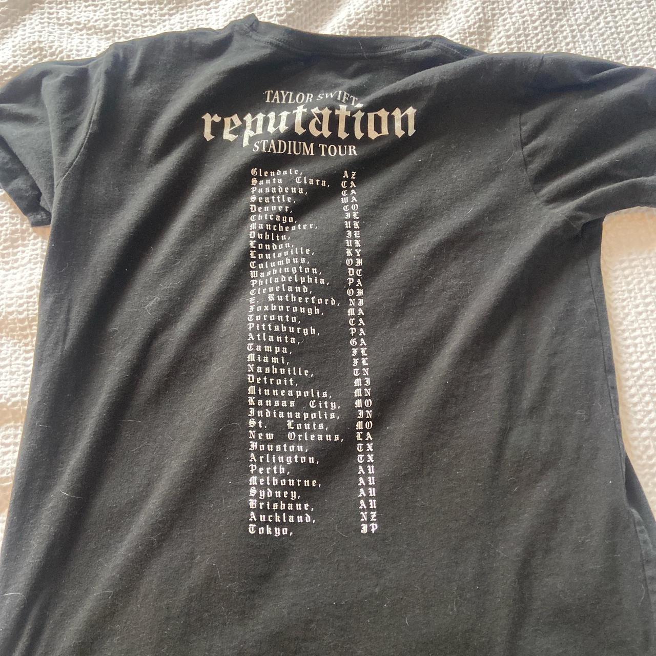 Black Taylor Swift Reputation Tour tee size large... - Depop