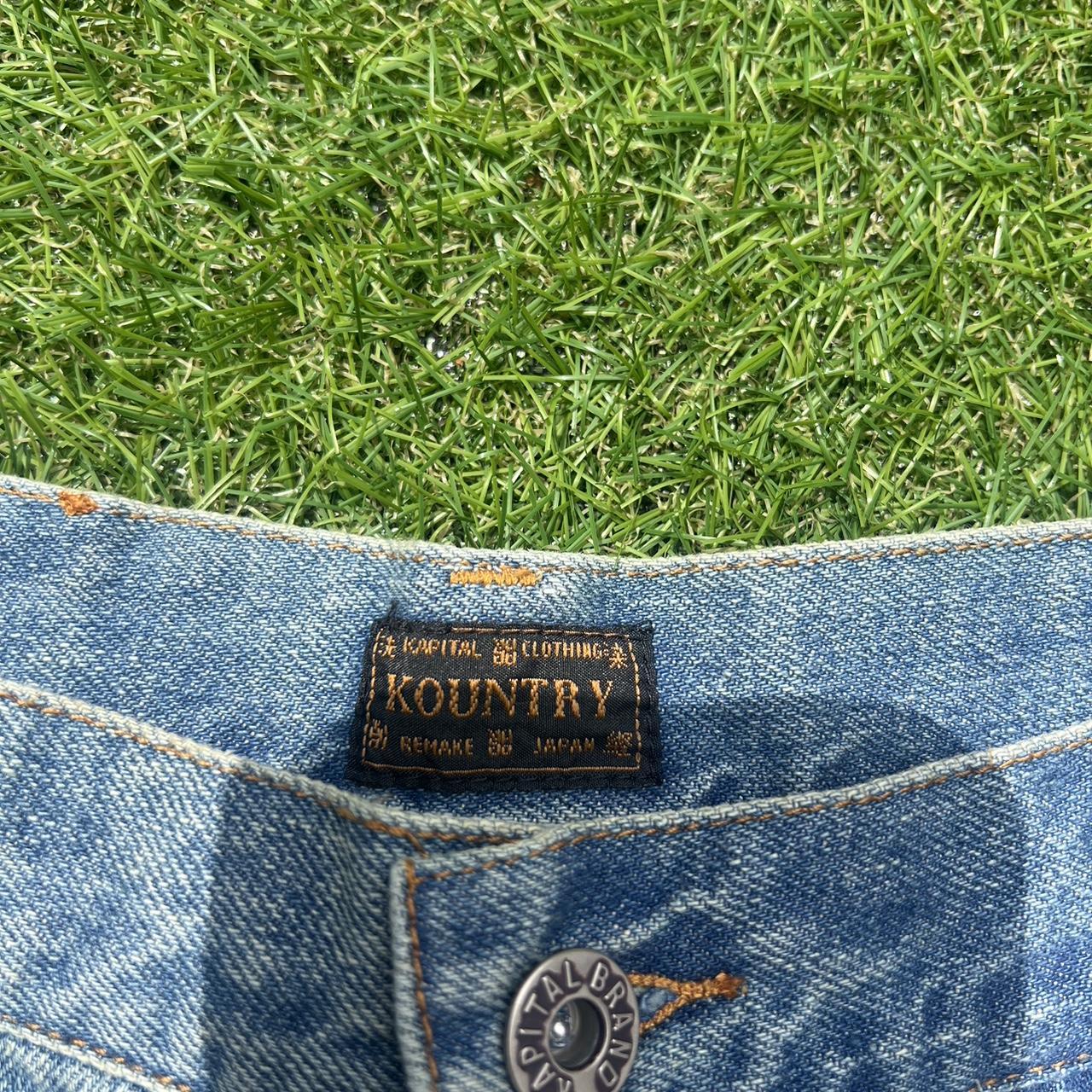 KAPITAL DENIM SKELETON JORTS PLEASE MESSAGE ME... - Depop