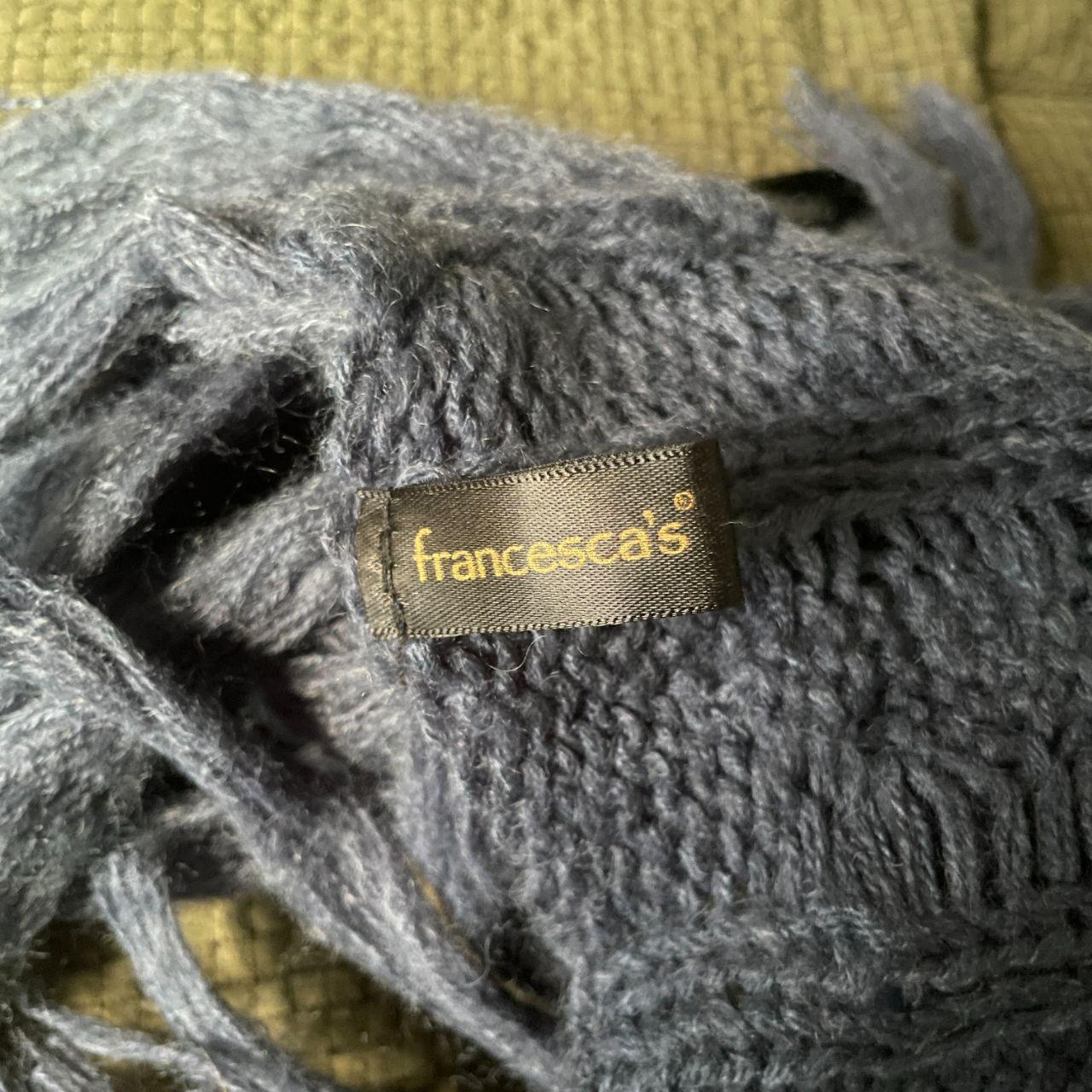 Boho Navy Blue Fringe Cropped Poncho In great pre... | Depop