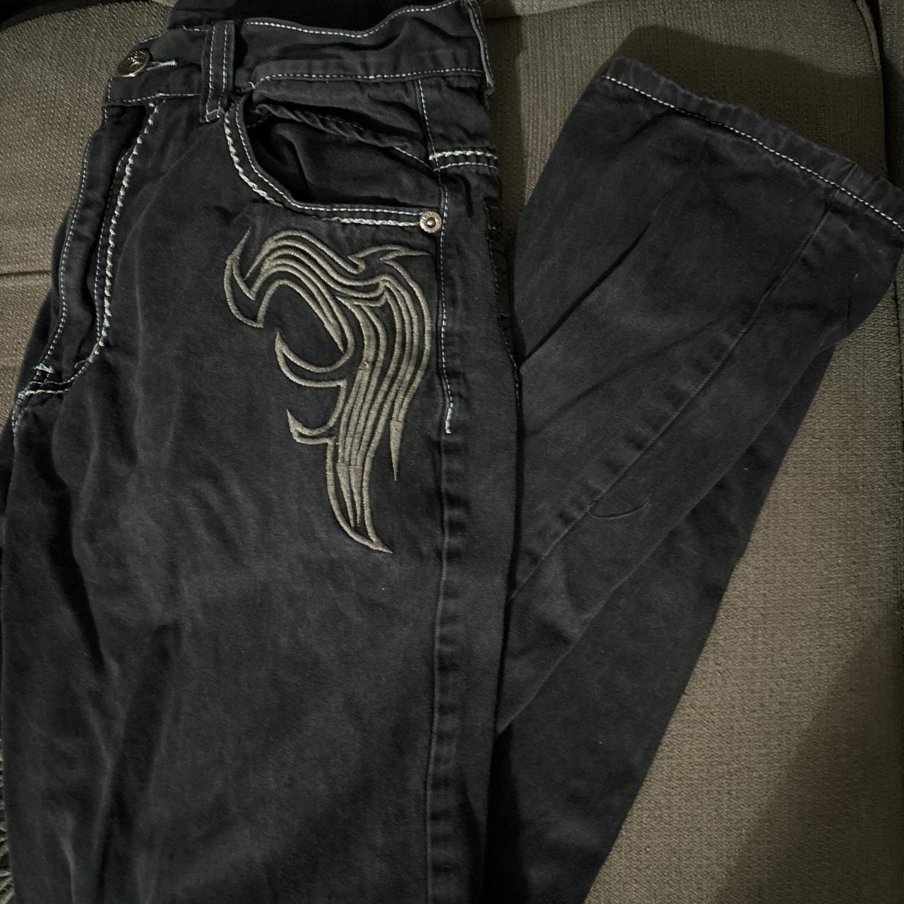 Play Bigg black baggy jeans, men or women. Worn.... - Depop