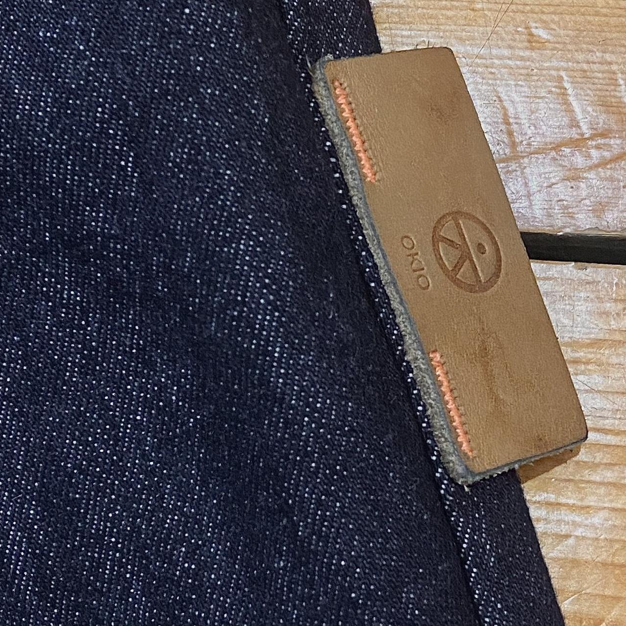 Okio Denim The Huy Dark-Indigo Wash pleated baggy... - Depop