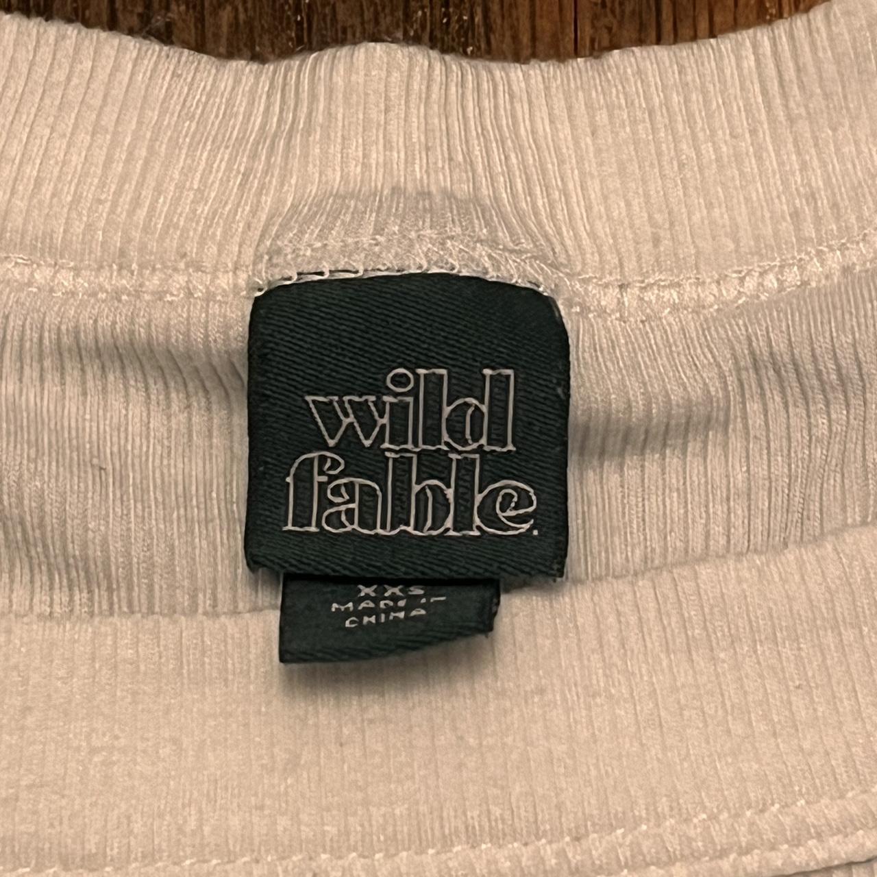 white wild fable long sleeve shirt small hole in... - Depop