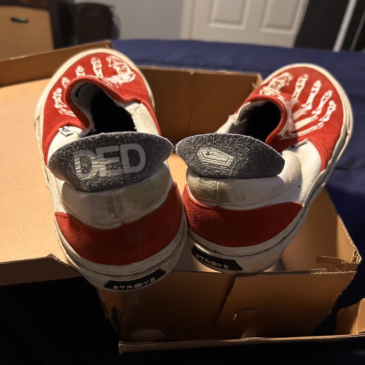 Straye Ventura X-Ray Crimson Red/Cream Skate shoes... - Depop