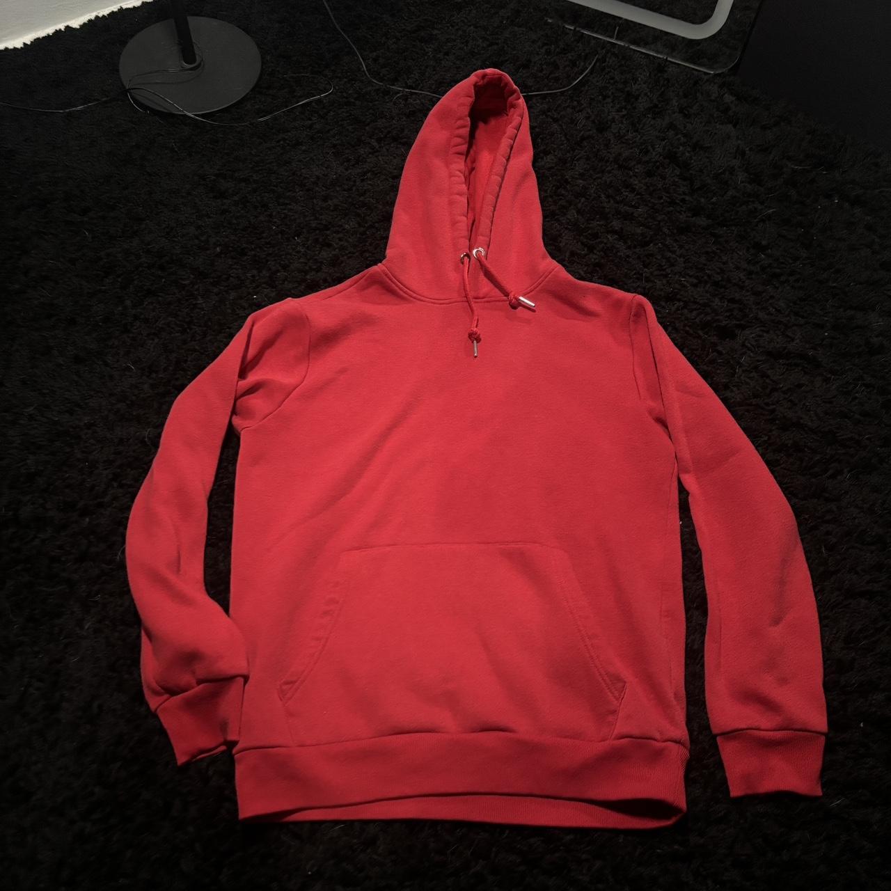 Plain Red Hoodie Fits S/M flawless - Depop
