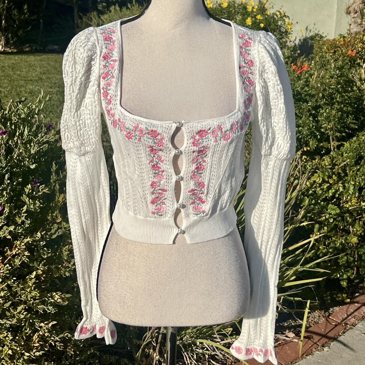 Dolls Kill / Sugar Thrilz - CROWN JEWEL KNIT TOP -... - Depop