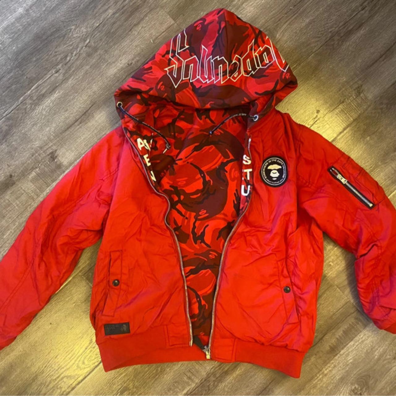Reversible Bape Jacket - Red/Red Camouflage This... - Depop