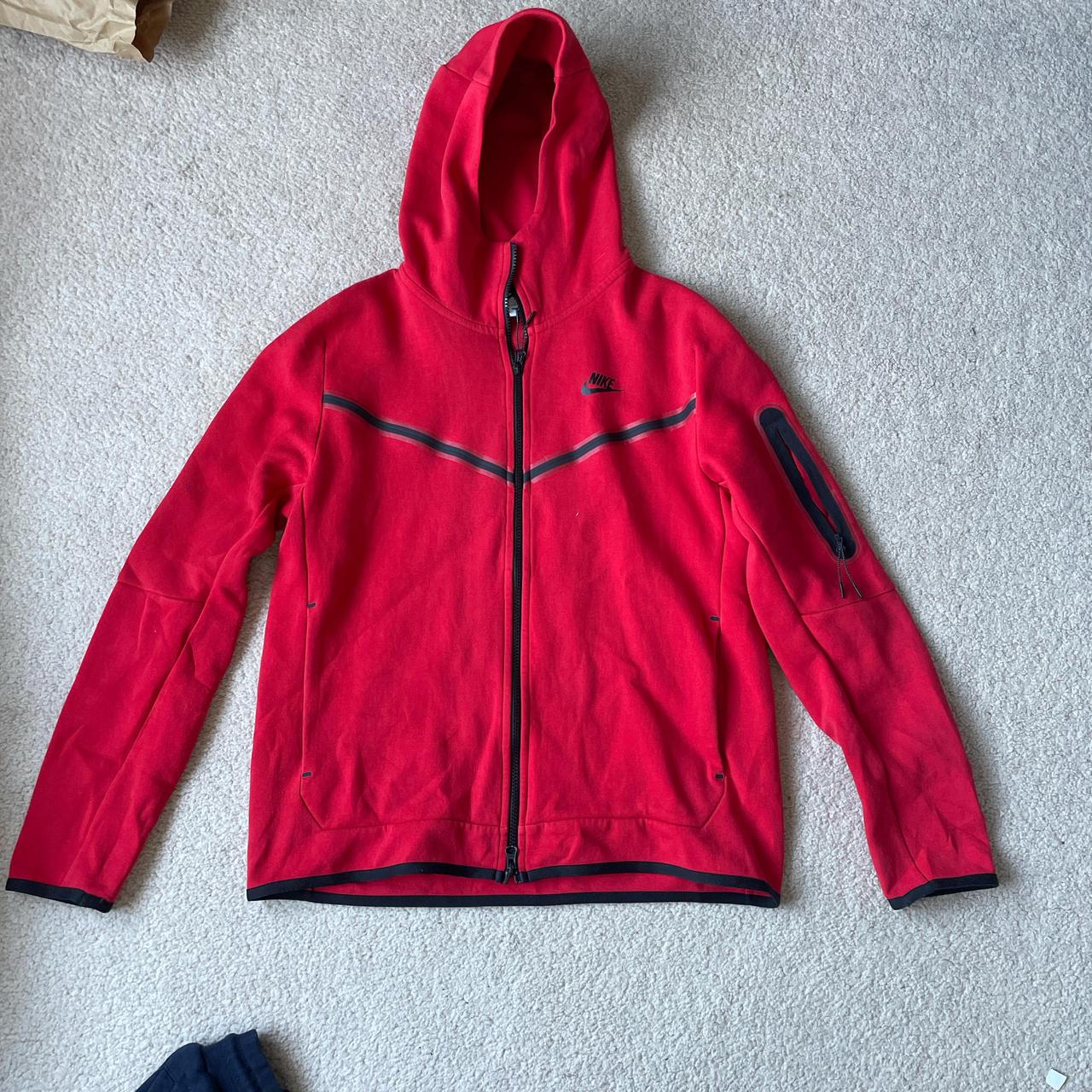 Red Nike Tech Fleece Only worn a few times No... - Depop