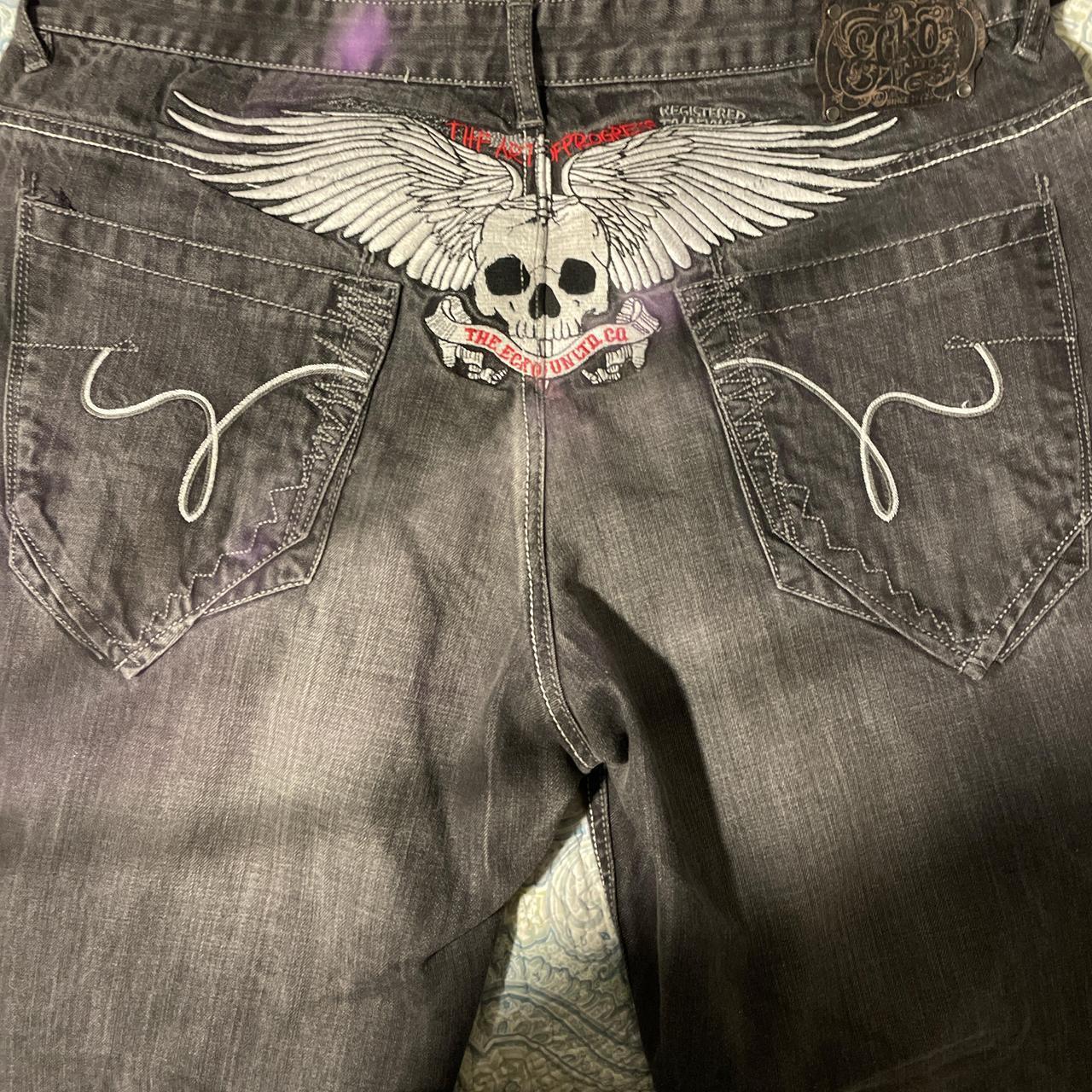 Ecko Unltd. Men's Jeans Grail skull ecko jeans,... - Depop