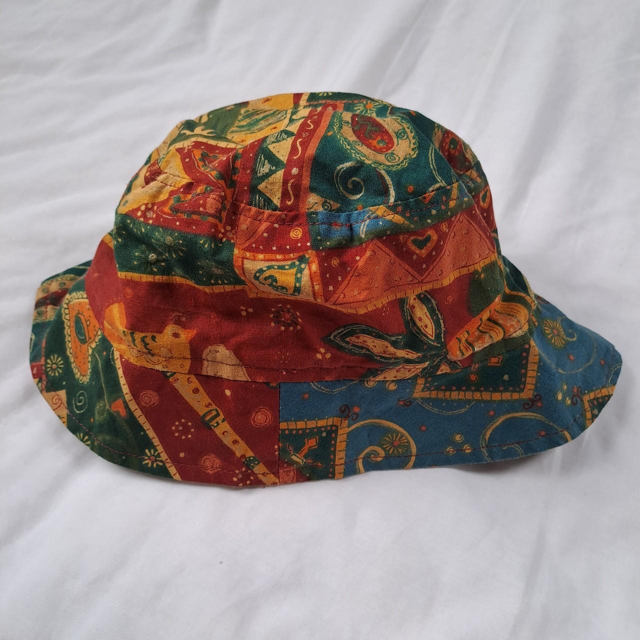 Unique handmade colourful bucket hat. Very pretty... - Depop