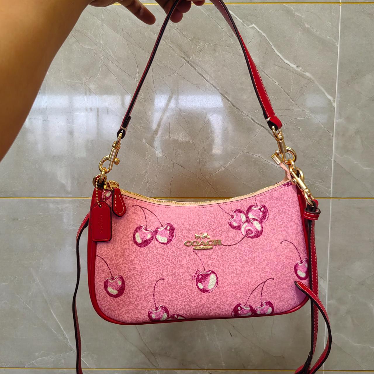 Coach Teri Shoulder Bag With cherry print Printed... - Depop