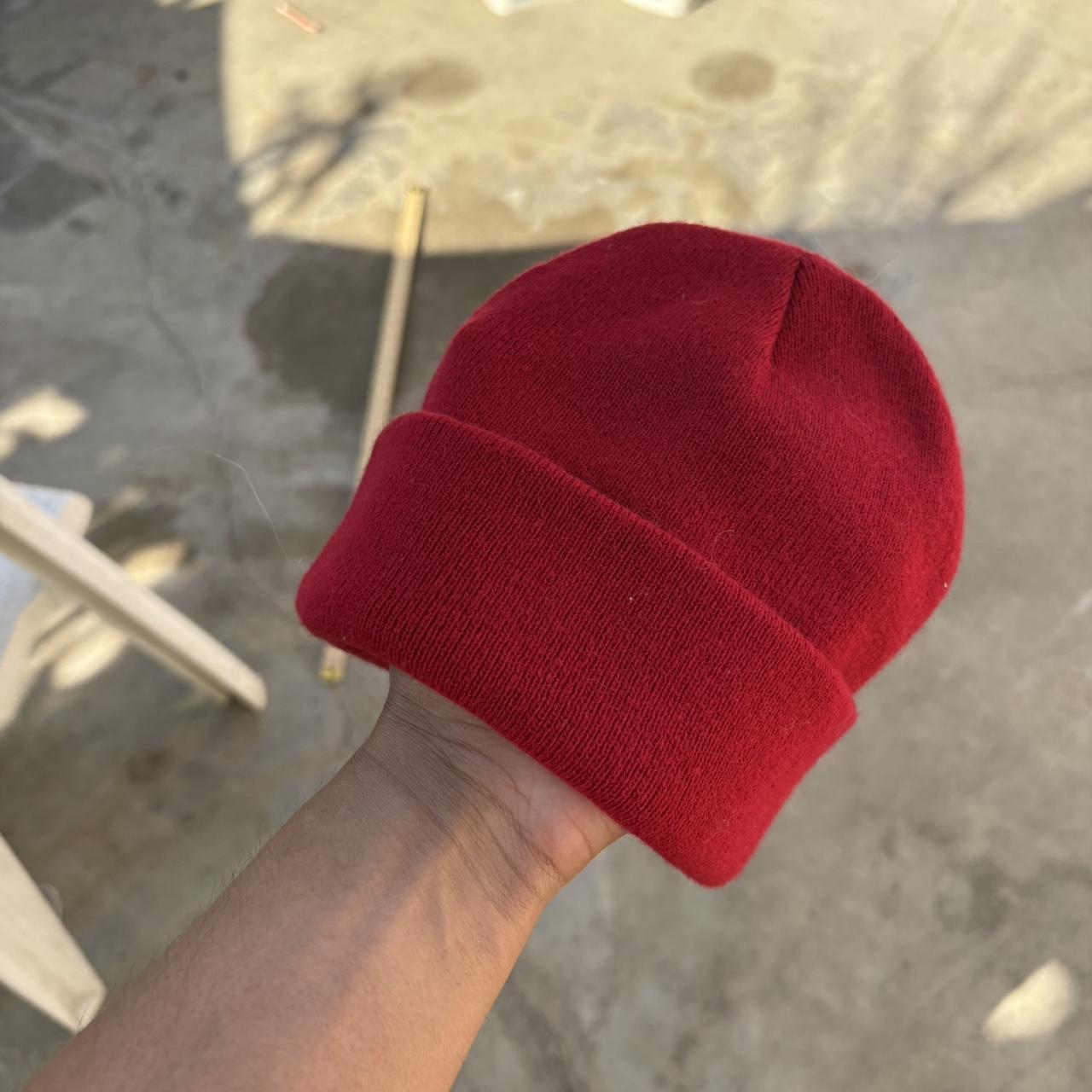 Red and blue Paris beanie hat #skater | Depop