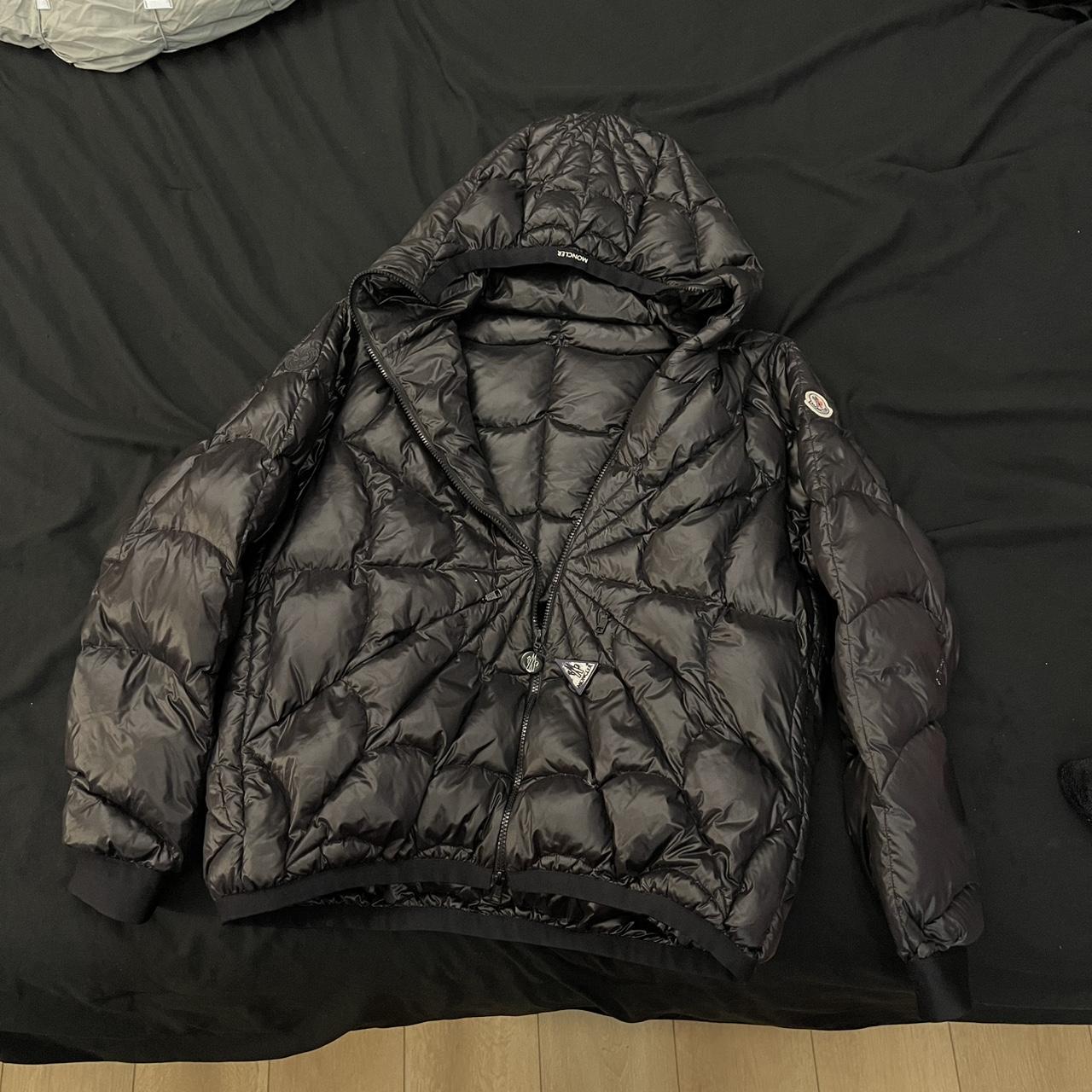 Moncler Violier Spider-Man Short Down puffer Jacket... | Depop