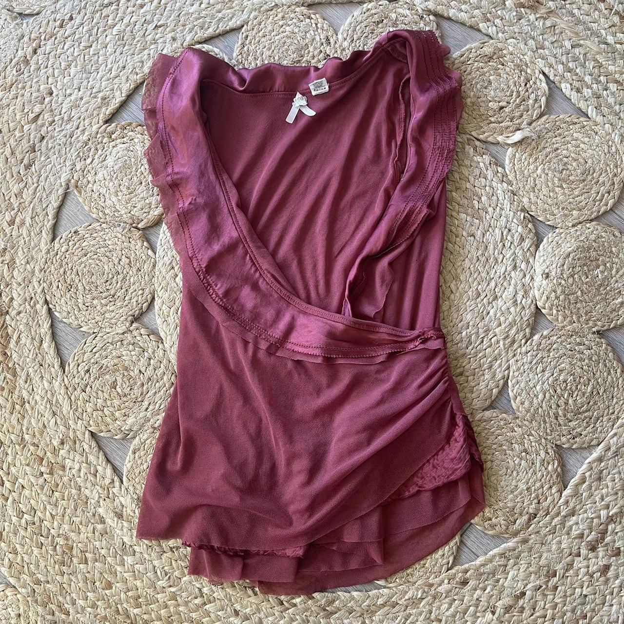 Women's Anthropologie Maeve Mesh Silk Layered Blouse... - Depop