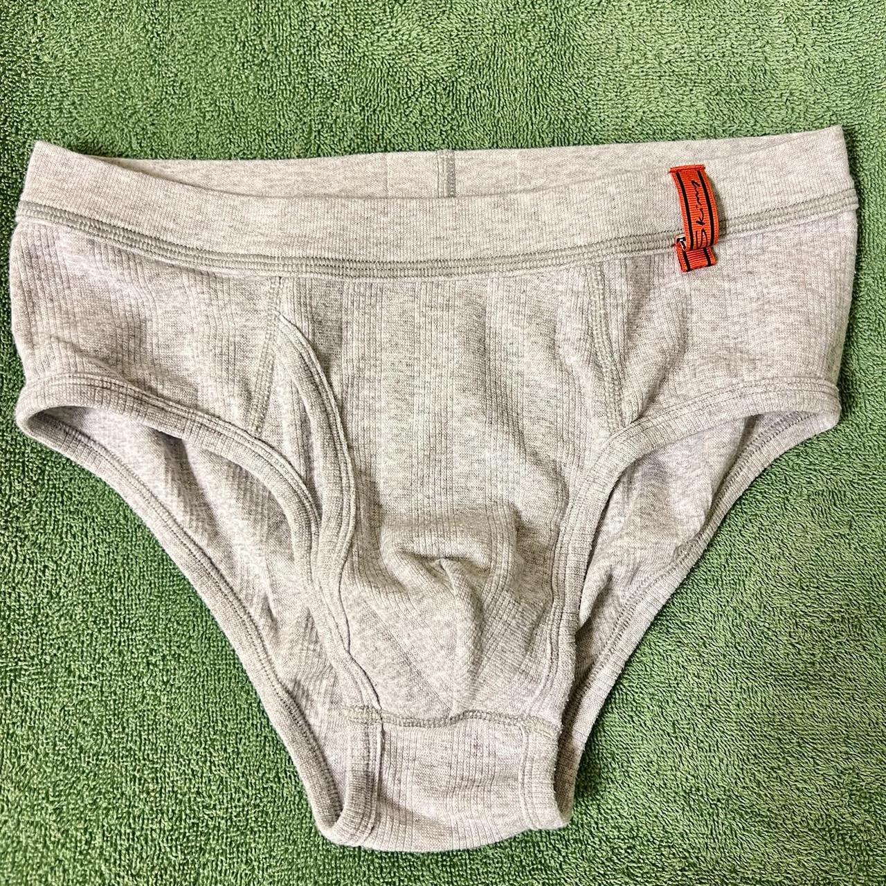 Vintage Skinny ribbed grey brief. #underwear #brief... | Depop