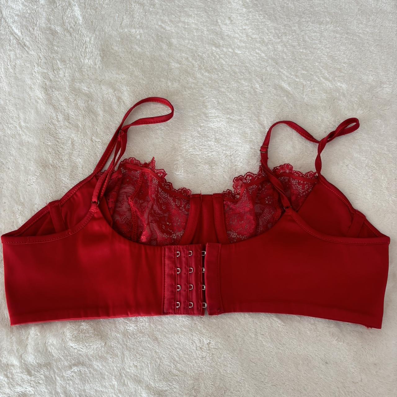 Fashion nova not so innocent red lace set Worn... - Depop