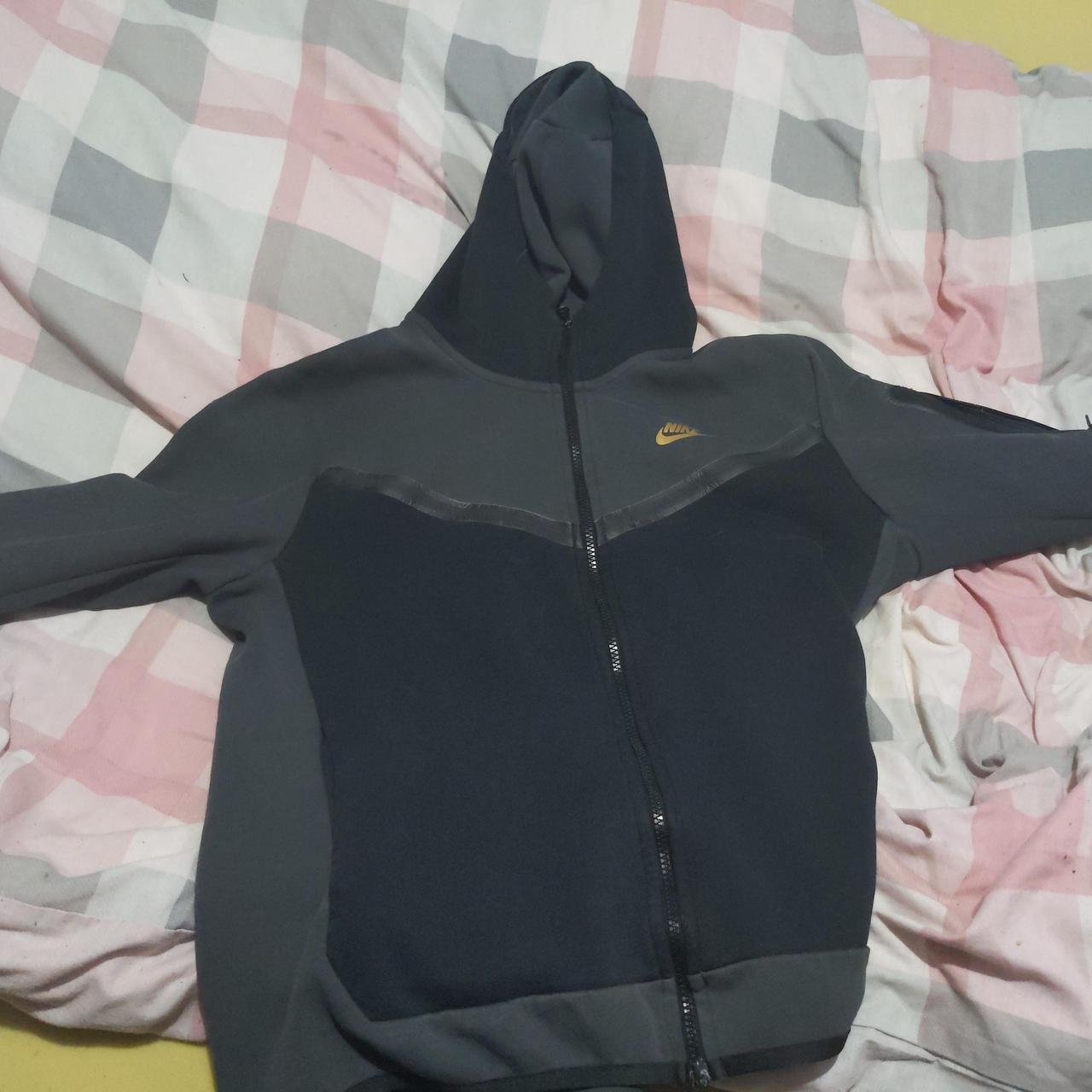 Nike black and gold tech fleece used,old season Nike... - Depop