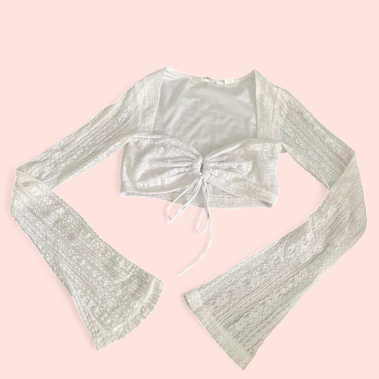 Glassons lace long sleeve top Lace has gone a little... | Depop