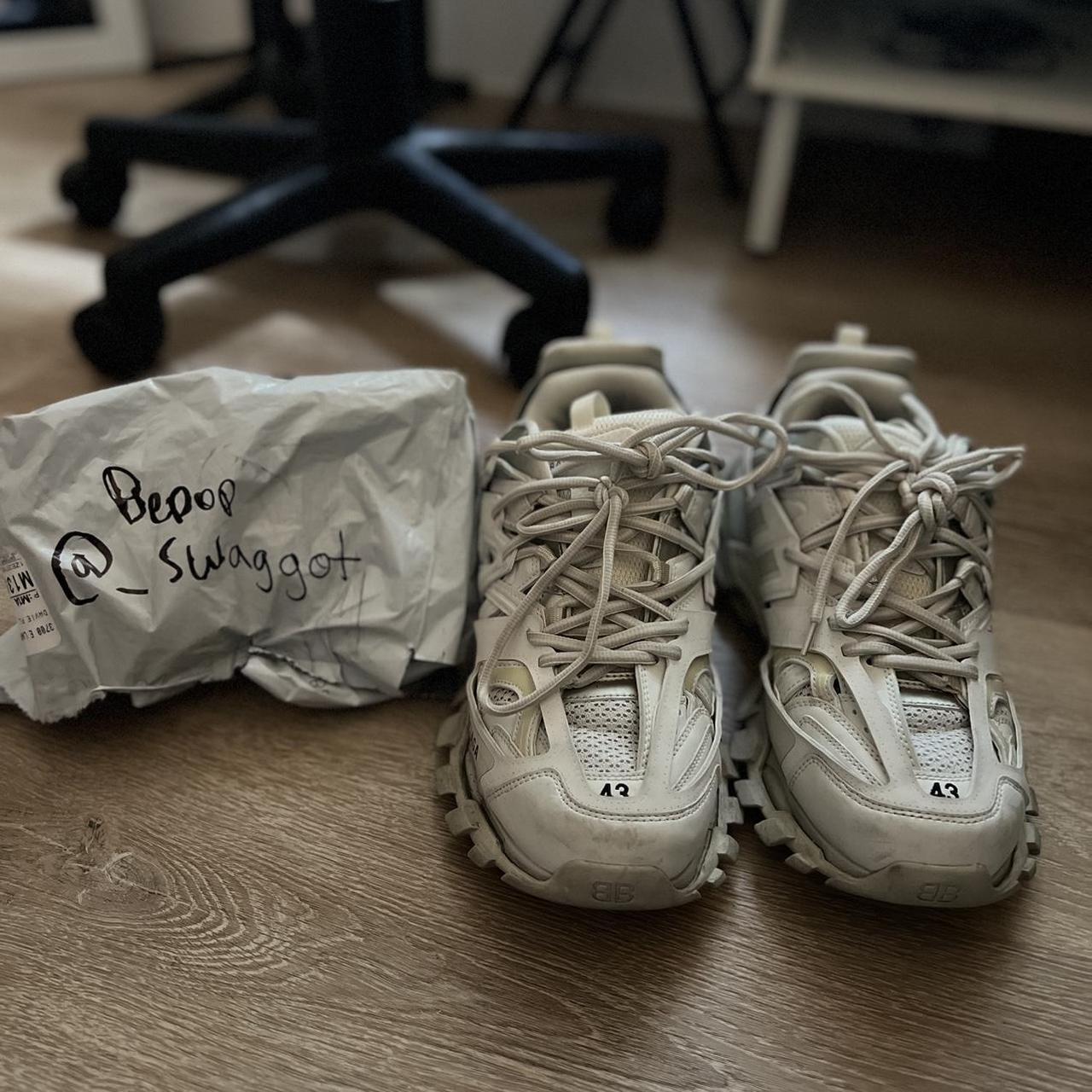balenciaga tracks LED cream and white (took out LED)... - Depop