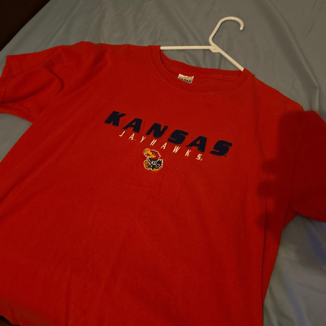 Red KU shirt - Depop