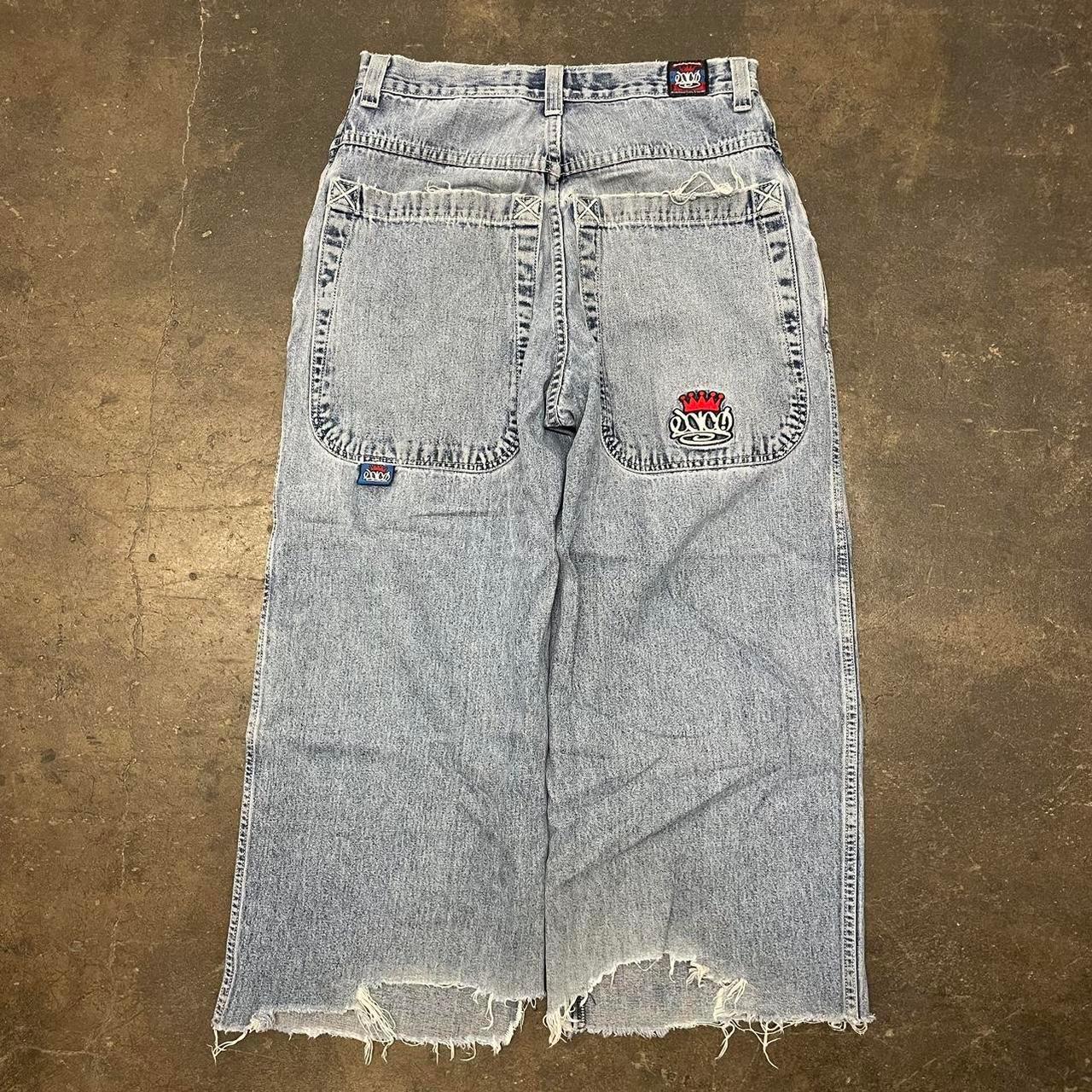 JNCO Men's Blue and Navy Jeans Y2k Vintage Jnco... - Depop