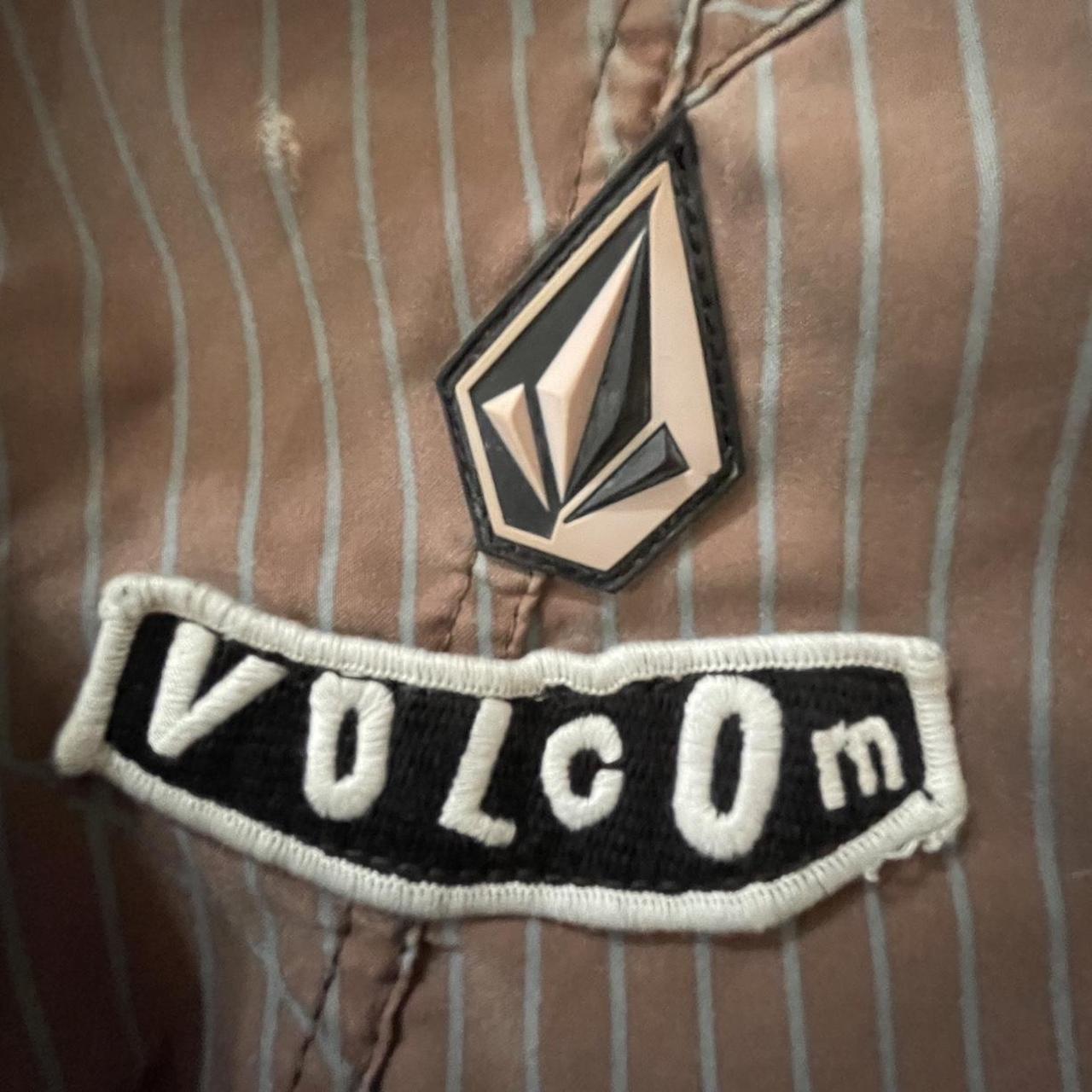 Volcom Brown and Blue Swim Suit size 36 | Depop