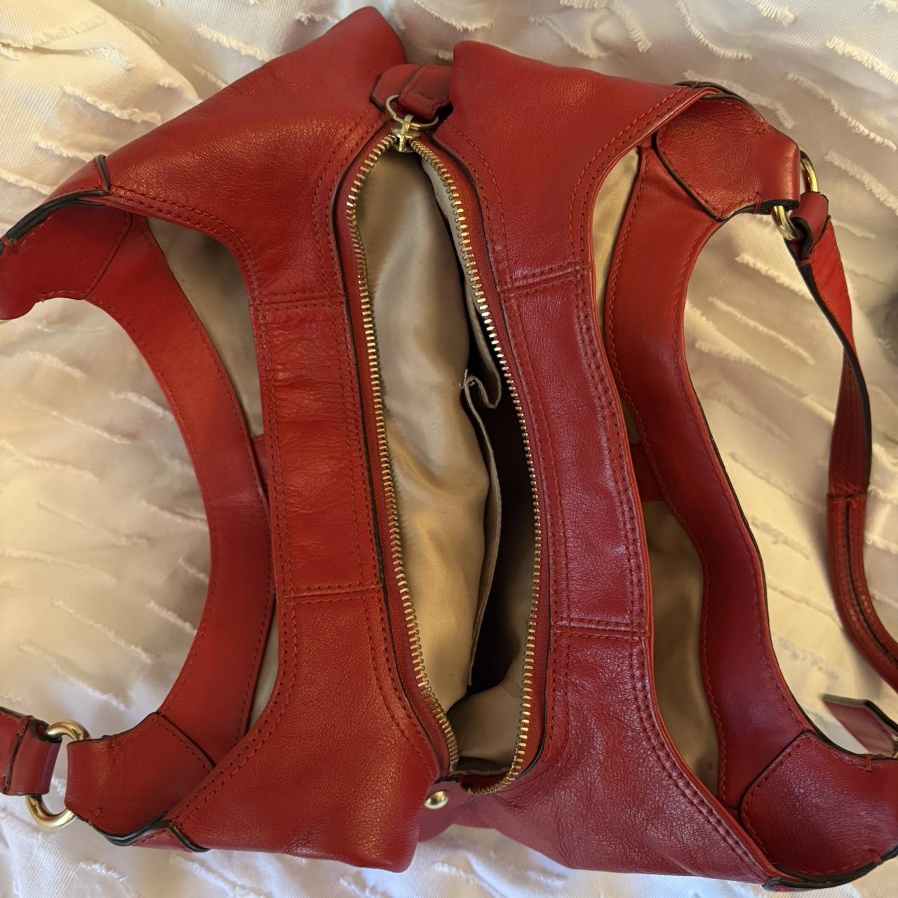 Vintage Coach bag - red shoulder bag -small... - Depop