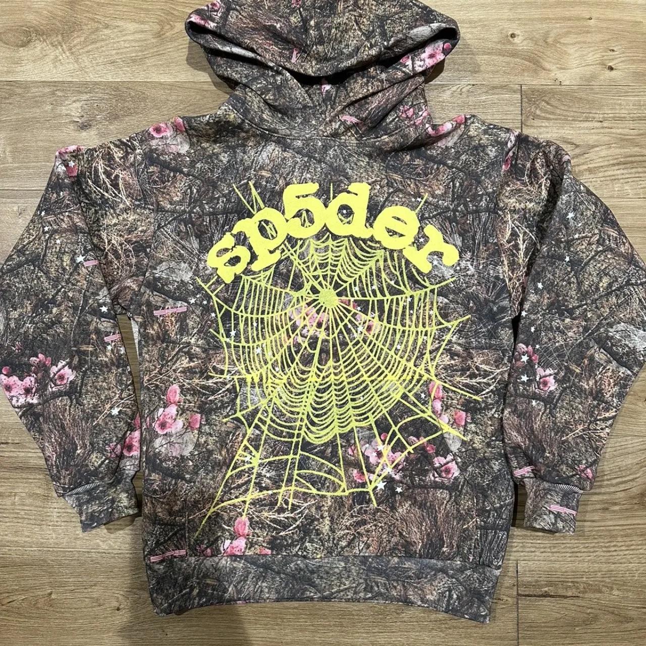sp5der camo hoodie - Depop