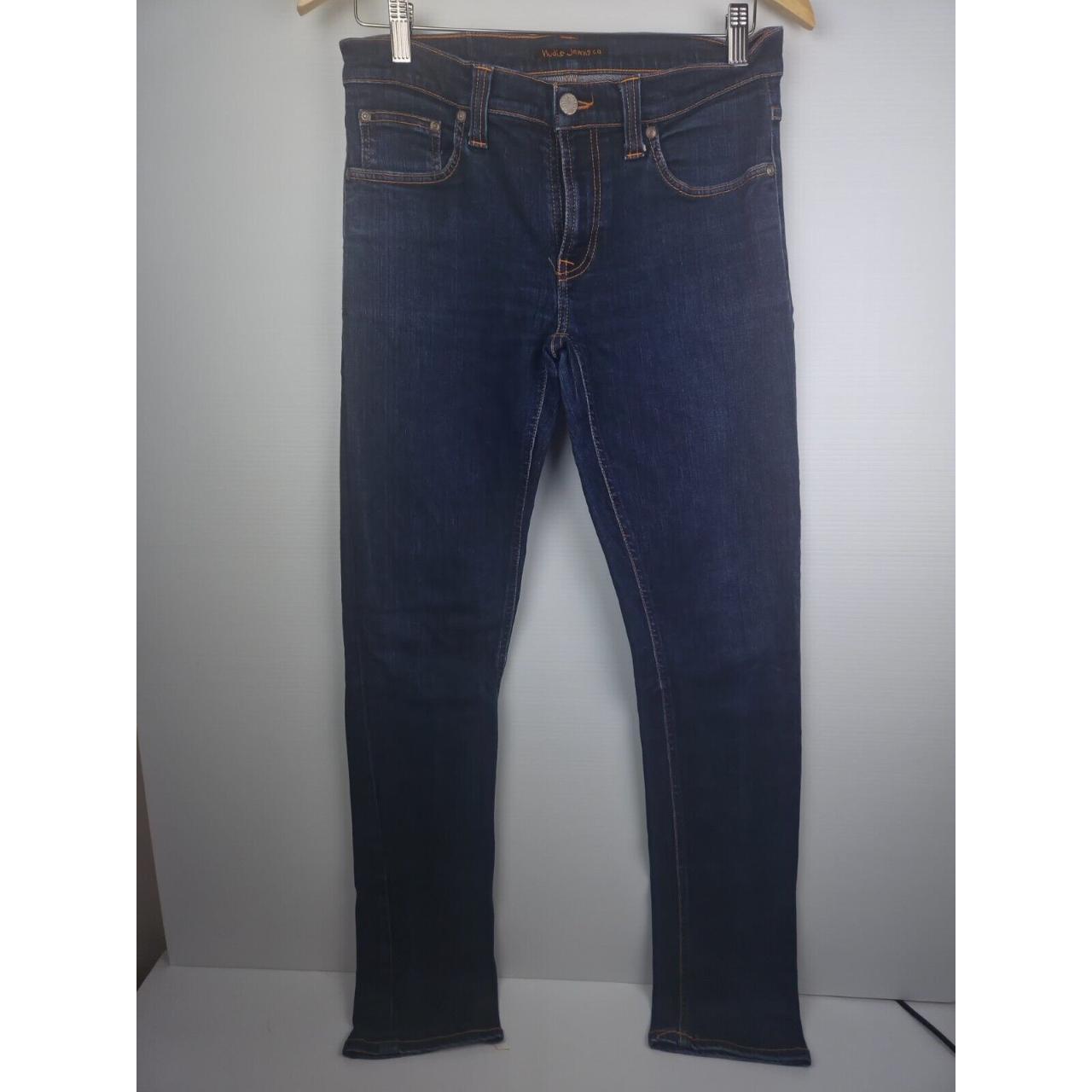 Nudie Jeans Grim Trim blue denim skinny straight ... | Depop