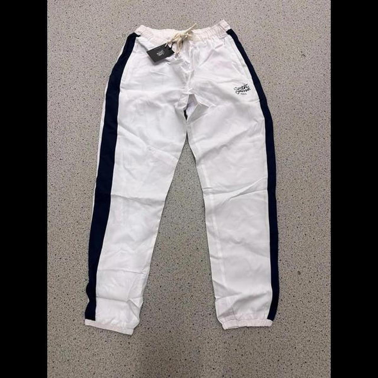 Sixth June Paris white shell suit tracksuit bottoms... - Depop