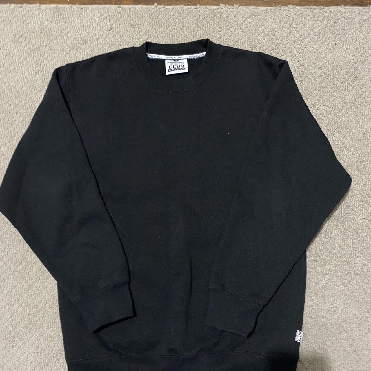 Black pro club crewneck sweatshirt brand new - Depop